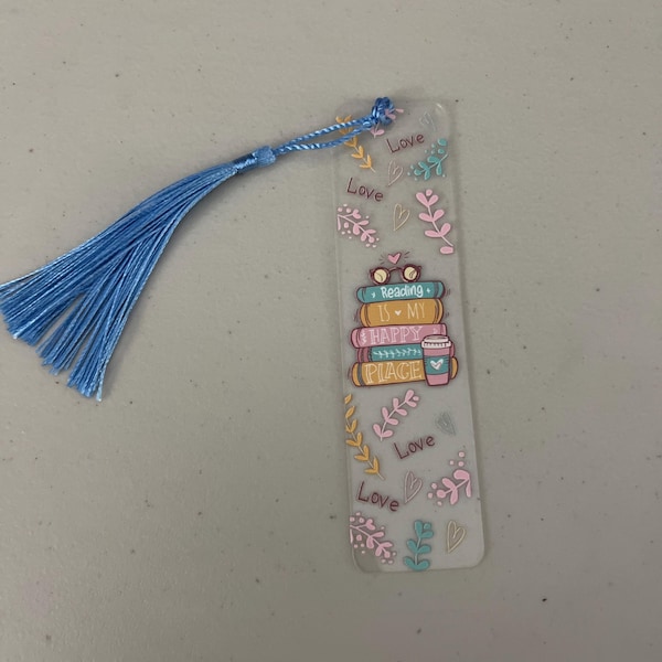 Book Lover Bookmark, Girly Acrylic Bookmark, Book Club Gift, Gifts for ...