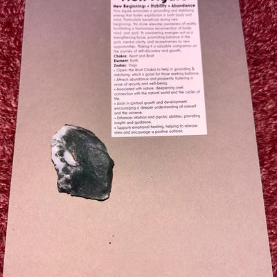 Raw Moss Agate Stone Raw Stones Raw Moss Agate Crystal Healing Crystals ...