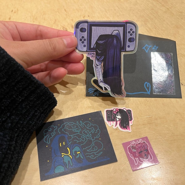 HOLO Switch Sadako Sticker | Holographic Gamer Sticker Samara Sadako ...