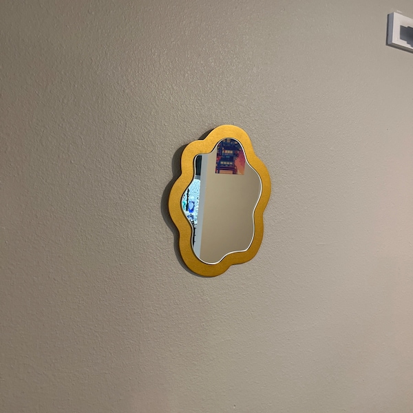 Boho Mirror Wall Decor, Light Yellow Decor, Bohemian Mirror, Boho Wall ...