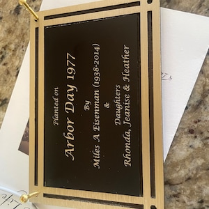 Tree Memorial Plaque Dedication Sign for Garden in Memory - Etsy