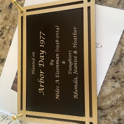 Tree Memorial Plaque Dedication Sign for Garden in Memory - Etsy