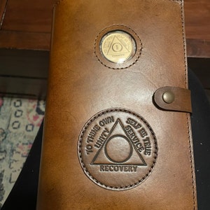 AA Paperback Big Book and 12&12 Leather Cover Black or Brown - Etsy