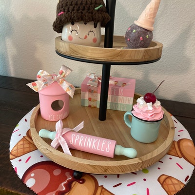 Ice Cream / Ice Cream Social / Sprinkles / Ice Cream Tier Tray / Tier ...