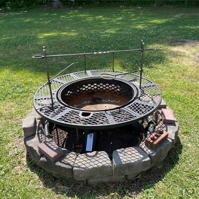 Hand Forged Campfire Cookset With Adjustable Swing Arms heavy Duty and ...