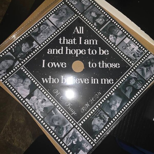 Personalized Film Student Graduation Cap Topper, Funny Grad Cap Topper ...