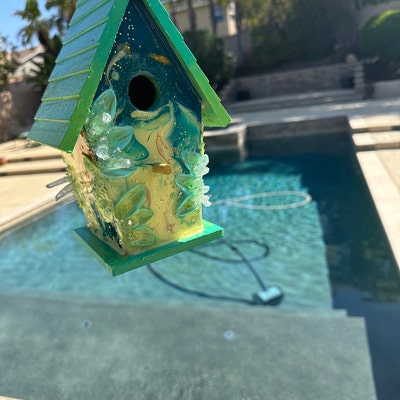 Mini Peach Floral Pressed Birdhouse - Etsy