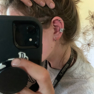 Zen Ear Cuff, Extra WIDE, 100% Handmade, Lotus Ear Cuff, Zen Yoga Reiki ...