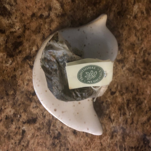 Stamped Ceramic Bird- Coffee Spoon Rest - Tea Bag Rest - Trinket Dish ...