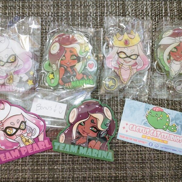 Splatoon 2 Marina or Pearl 3 Keychains - Etsy
