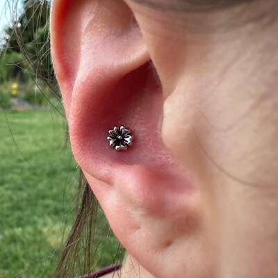 16G 14K Solid Gold Hinged Clicker/cartilage Hoops/helix Earrings/cz ...