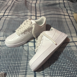 Matte Black Rope Lace AF1 Custom - Etsy