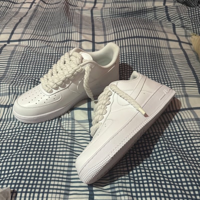 Matte Black Rope Lace AF1 Custom - Etsy