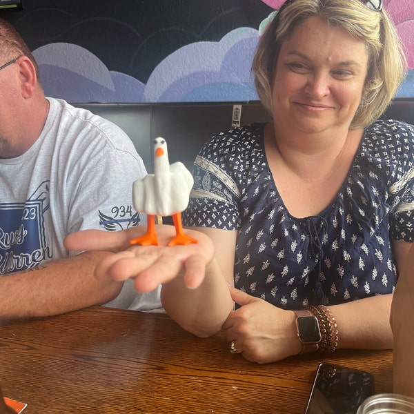 The Duck-you: Original 3D Printed Figurine - Middle Finger Statue ...