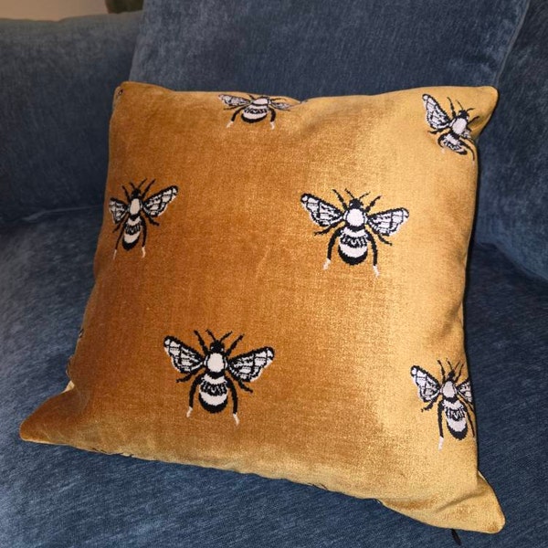 Bee Pillow COVER Only-bumble Bee Pillow-yellow Bee Pillow-queen Bee ...