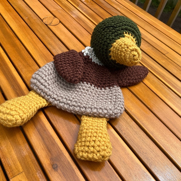 Crochet Duck Lovey Pattern, Crochet Snuggler, Crochet Lovey Pattern ...