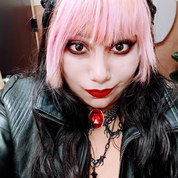 Pastel Goth Dangle Star Bat Fabric Hairclips Kawaii Cute Pastel Pink ...