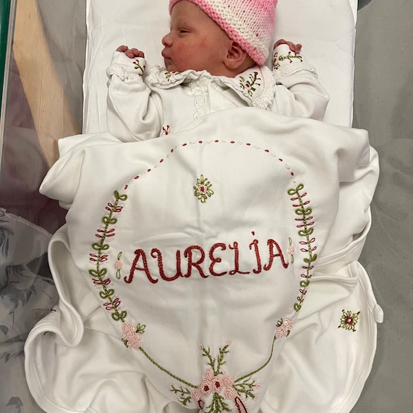 Personalized Newborn Baby Coming Home Outfit With a Name Embroidered ...