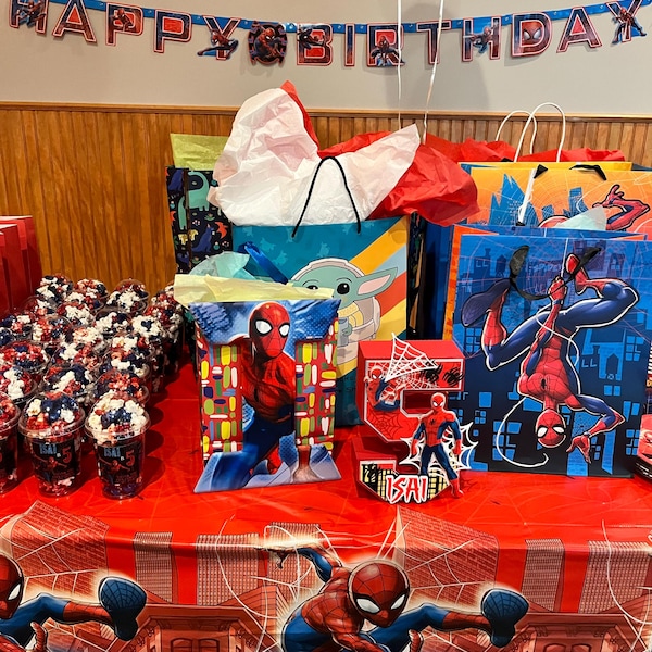Spider Man Favor Box, Spider-man Birthday, Spiderman Party Bags ...