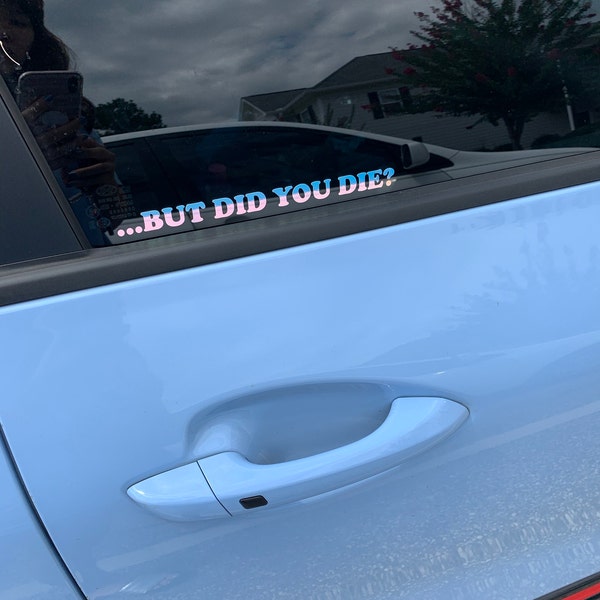 But Did You Die? Vinyl Decal - Funny Car Decal - Car Window Decal ...