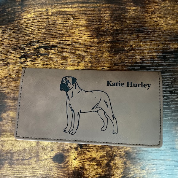 Engraved Dog Checkbook Cover With Your Choice of Dog Breed Design | 100 ...