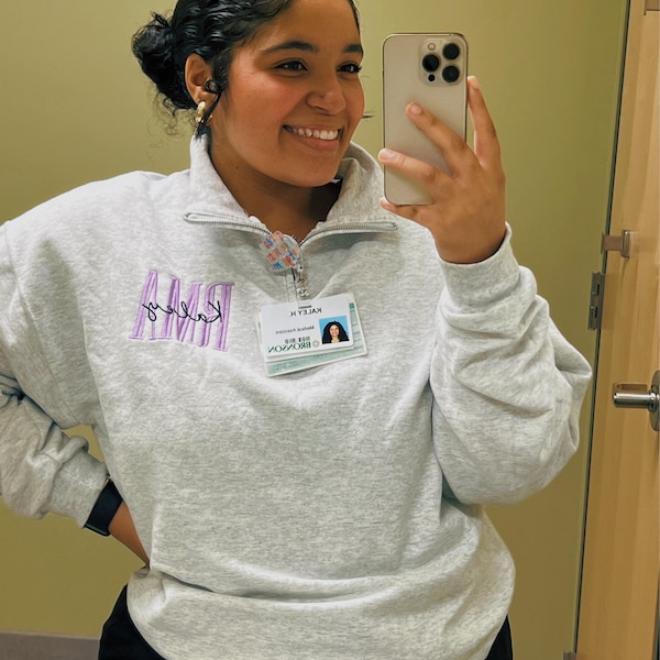 Nurse Custom Quarter Zip Sweatshirt-jerzees Nublend Quarter Zip-custom ...