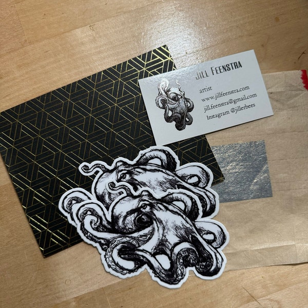 Vinyl Octopus Sticker - Etsy