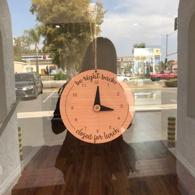 Be Right Back Sign / gone Surfing Sign / Be Back Soon Sign/ Clock Sign ...