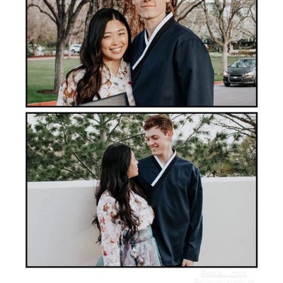 Hanbok Women Wrap Skirt With Buttons Korean Modern Hanbok - Etsy