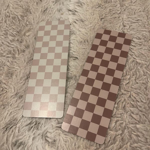 Neutral Checkered Bookmark Set | Little Turkey Shoppe | Checkered ...
