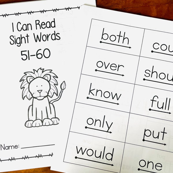 100 Printable Sight Words Worksheets & Flashcards Kindergarten 1st ...