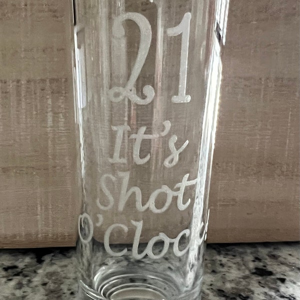 Custom Laser Engrave Tall Shot Glasses, SHIPS FAST, Etched Shot Glass ...