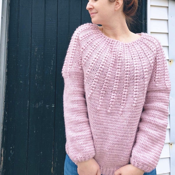 Crochet Sweater Pattern PDF Goldenrod Sweater Top Down One Piece ...