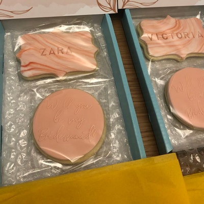 Bridesmaid Proposal Cookies, Bridesmaid Proposal Biscuits, Personalised ...