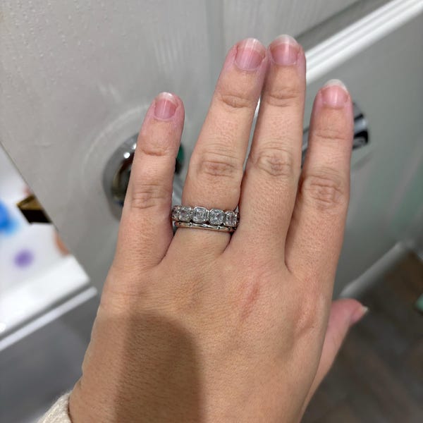 Brown Diamond Eternity Band, Simulated Chocolate Diamond, Cubic ...