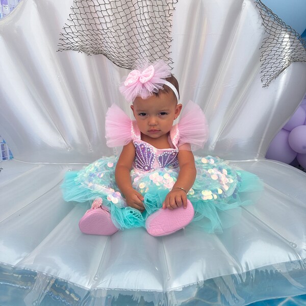 Mermaid Costume.mermaid Dress ,baby Girl Dress Special Occasion, First ...