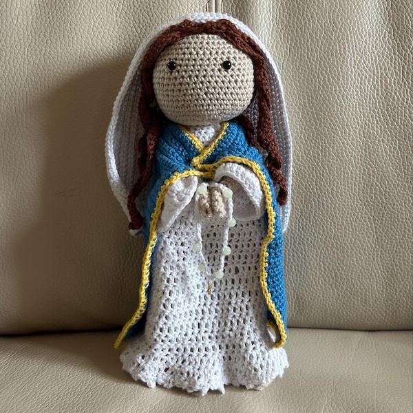 PATTERN: Blessed Virgin Mary Crochet Amigurumi, Virgin Mary Amigurumi ...