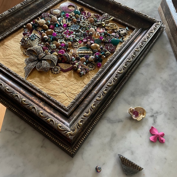 OOAK Framed Vintage Style Jewelry Art - Etsy