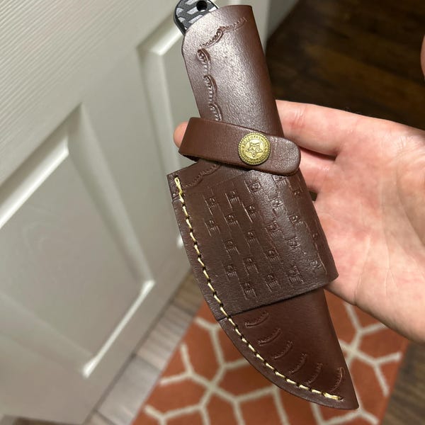 Custom Handmade Leather Knife Sheath Fixed Blade Belt Sheath Gift for ...