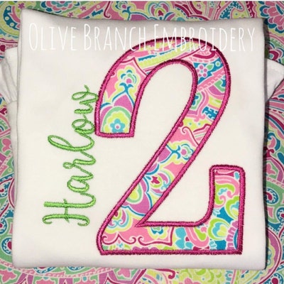 Riley Applique Numbers Machine Embroidery Designs 5 Sizes - Etsy