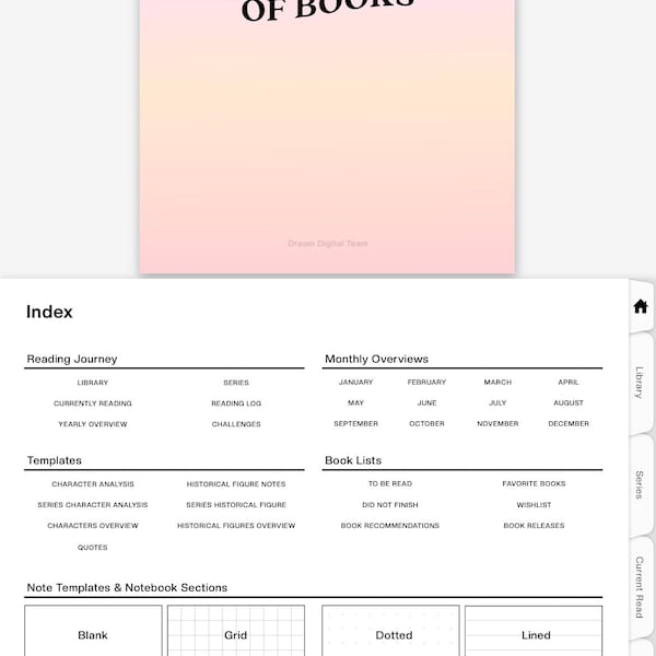 Digital Book Journal | iPad Journal for Goodnotes and Notability ...