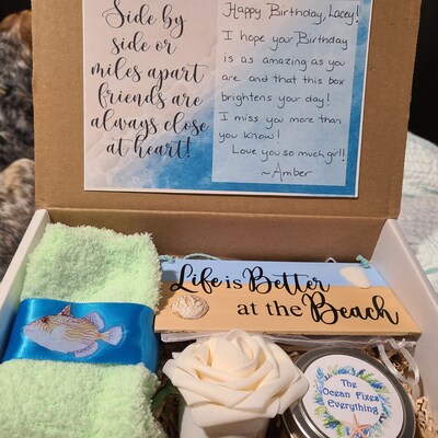 Beach Decor Gift Box, Beach Lover Gift for Her, Beach Cottage Gift ...