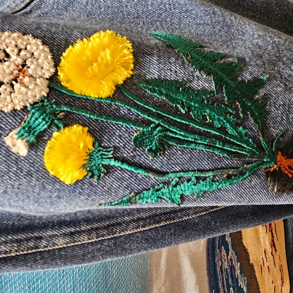 Moks256(p) Dandelion Embroidered Patch - Flower Patch - Etsy