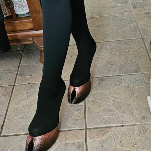 CUSTOM COLOR Creature Feet Unisex CLOVEN Hoof Shoes With Thigh High ...