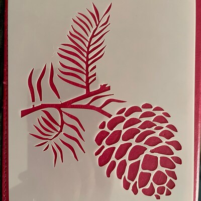 Pine Cone Stencil DIY Pine Cone Stencil, Large Pine Cone Stencils, Pine Cone Design, Leaf ...