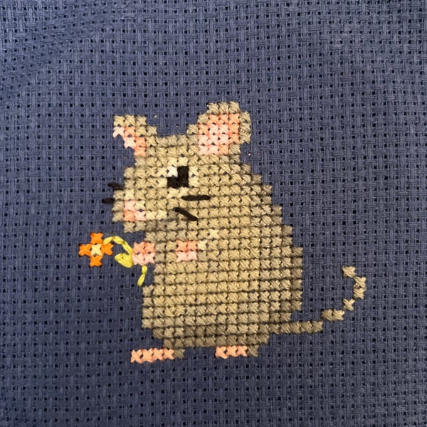 Mouse Cross Stitch Pattern PDF - Mouse Embroidery - Instant Download ...
