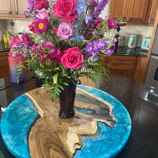 Box Elder Coffee Table, River Table, Merlot Resin - Etsy