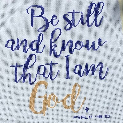 Psalm 46:10 Bible Verse Cross Stitch Pattern be Still and Know That I ...