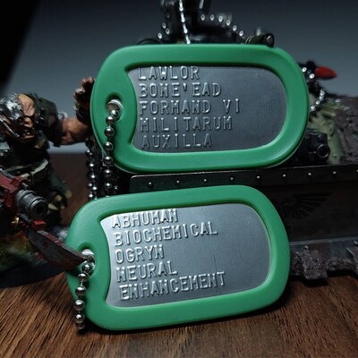 Stainless Steel US Army Dog Tag ID Set, Personalised & Embossed With ...