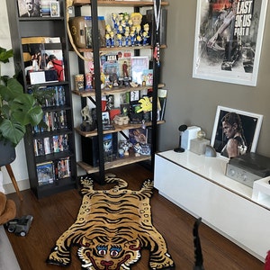 Tiger Mat Hand Tufted Tiger Skin Wool Carpet Home Decorative - Etsy